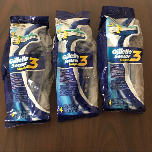 gillette | Grooming | Gillette Sensor Simple 3 Blade Disposable Razors ...